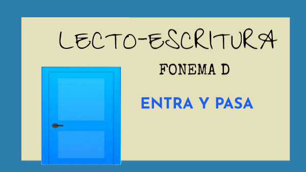 Lecto-escritura "D" | Genially