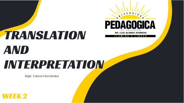 Week 2- Translation | Genially