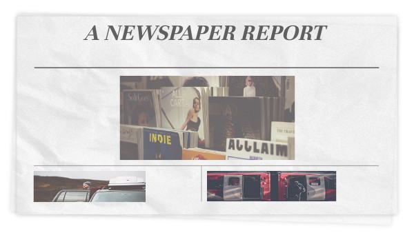 A newspaper report
