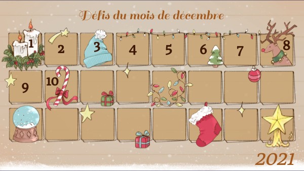 Défis du mois de décembre