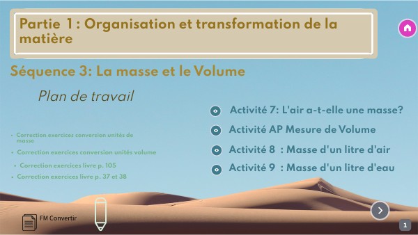 Séquence 3 Masse et Volume | Genially