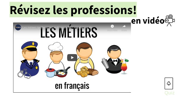 quiz les professions | Genially