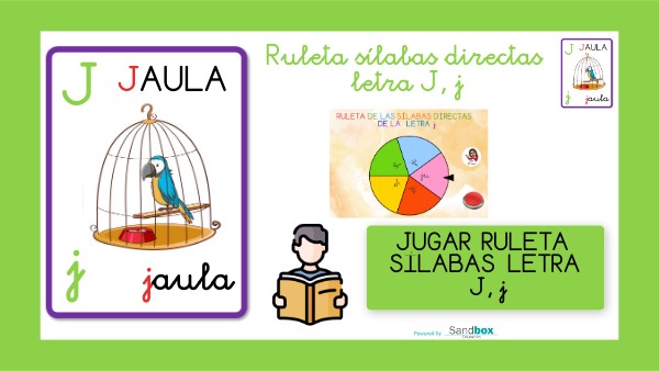 RULETA SÍLABAS DIRECTAS LETRA J