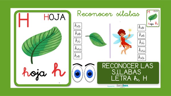 SÍLABA QUE CONTIENE LETRA H | Genially