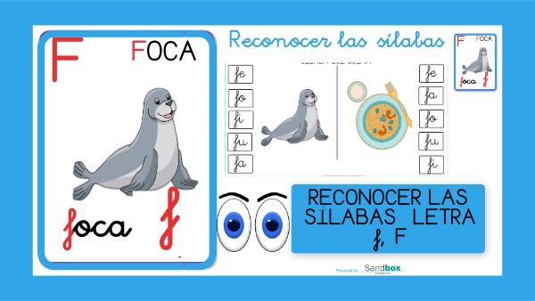 RECONOCER LAS SÍLABAS LETRA F | Genially