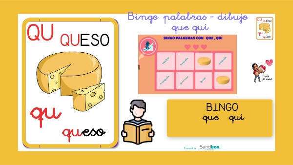 BINGO PALABRAS DIBUJO QUE QUI | Genially