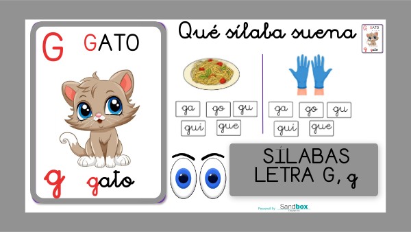 QUÉ SÍLABA SUENA LETRA GA, GO , GU, GUE, GUI | Genially