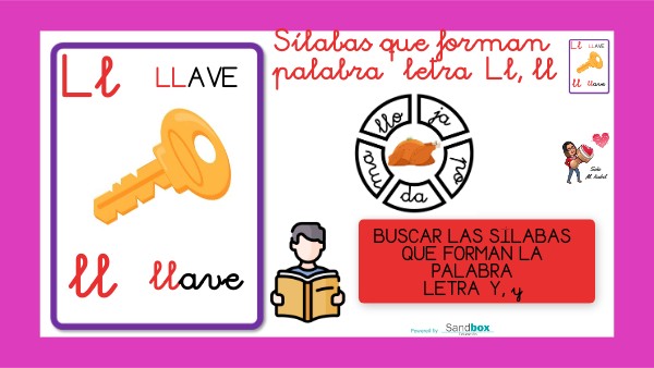 SÍLABAS QUE FORMAN LA PALABRA LETRA LL