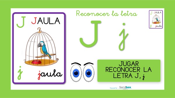 RECONOCER LA LETRA J,j