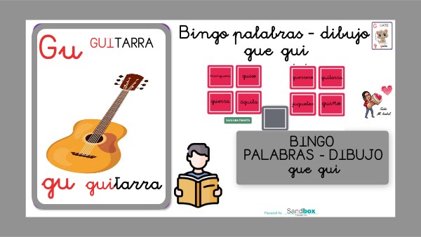 BINGO SÍLABAS GUE GUI