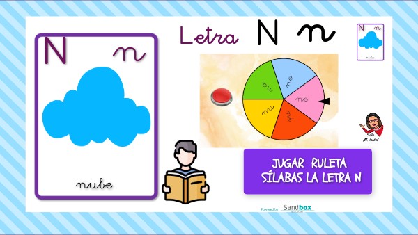 RULETA SÍLABAS DIRECTAS LETRA N n | Genially
