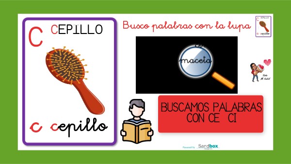 BUSCAMOS PALABRAS CON LA LUPA LETRA CE CI | Genially