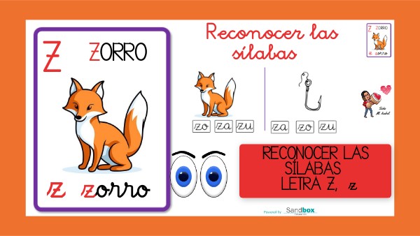RECONOCER LAS SÍLABAS LETRA Z | Genially