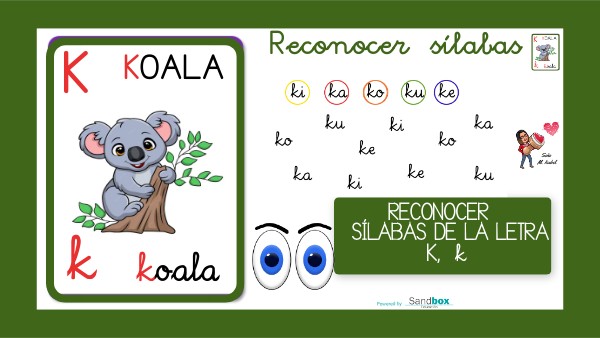 BUSCAR LAS SÍLABAS LETRA K | Genially