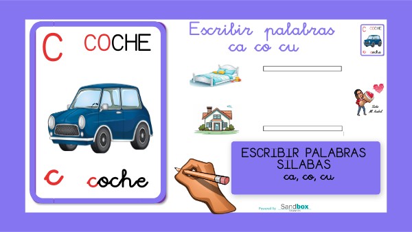 ESCRIBIMOS PALABRAS CON CA, CO, CU | Genially