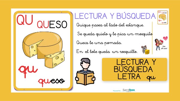 LECTURA Y BÚSQUEDA SÍLABAS QUE QUI | Genially