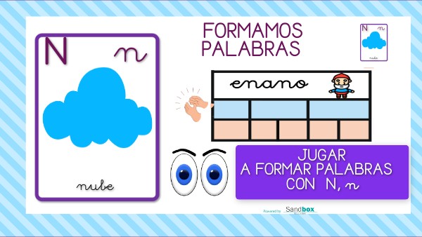 FORMAMOS PALABRAS CON LETRA N