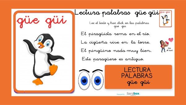 LECTURA Y BÚSSQUEDA SÍLABAS GÜE GÜI
