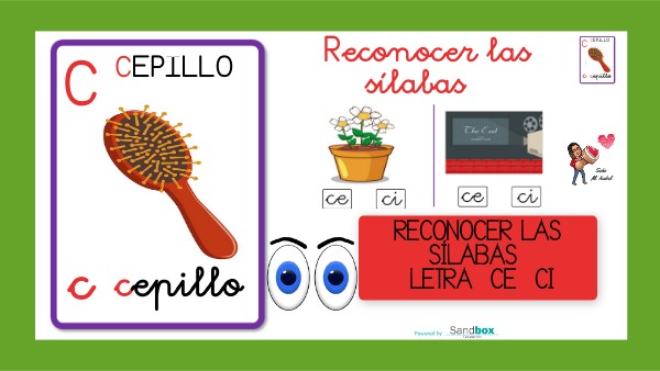 RECONOCER LAS SÍLABAS CE CI | Genially