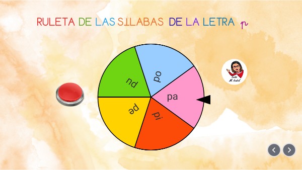 RULETA SÍLABAS DE LA P | Genially