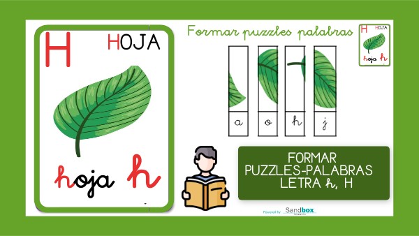FORMAMOS PUZZLES PALABARAS LETRA H