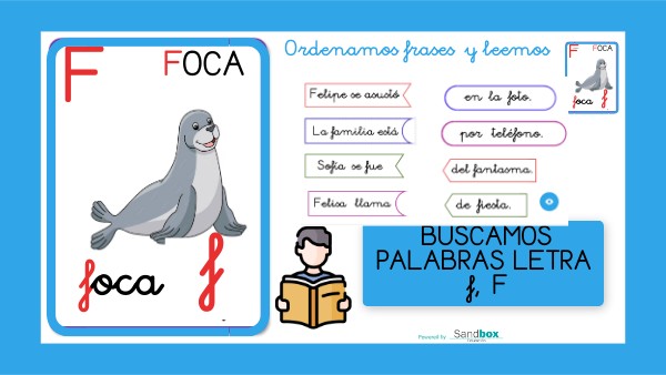 ORDENAMOS FRASES Y LEEMOS LETRA F | Genially