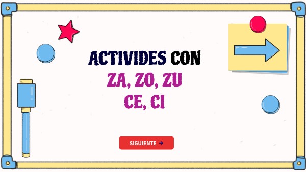 ACTIVIDADES CON ZA, ZO, ZU, CE, CI, | Genially