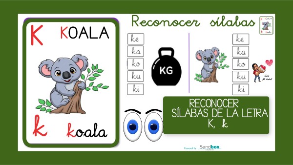 RECONOCER LAS SÍLABAS LETRA K | Genially