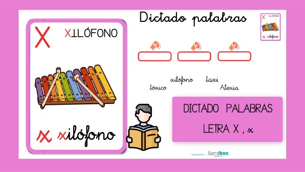 DICTADO PALABRAS LETRA X