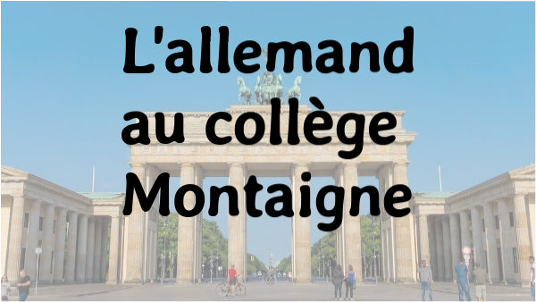 Allemand en 6ème au collège Montaigne | Genially