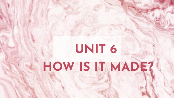UNIT 6: HOW IS IT MADE? | Genially