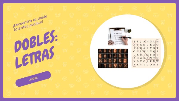 JUEGO DOBLES letras