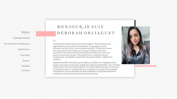 CV DÉBORAH ORLIAGUET | Genially
