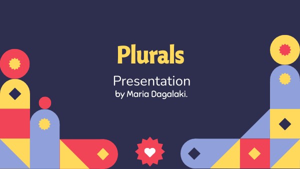 Plurals /Activities. | Genially