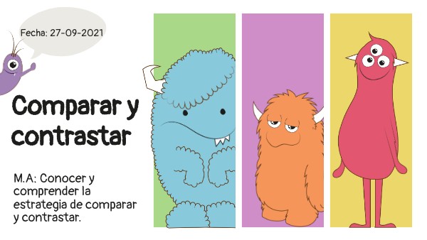 Clase lunes 27 estrategia comparar y contrastar | Genially