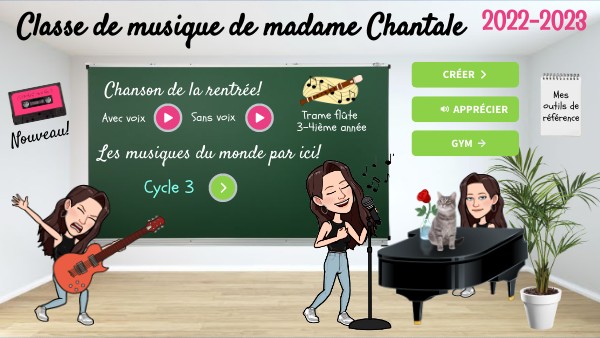Classe de musique de madame Chantale | Genially