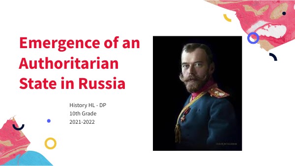 Emergence Authoritarian State - Russia
