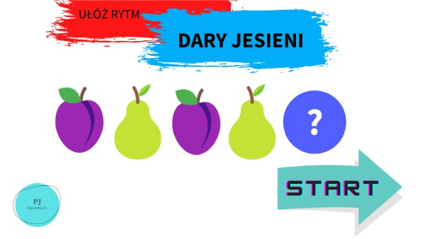 Ułóż rytm. Dary jesieni | Genially