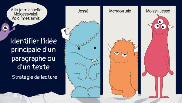 Stratégie de lecture : Idée principale d'un paragraphe | Genially