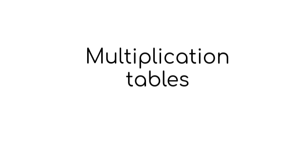 Tables (multiplication) | Genially