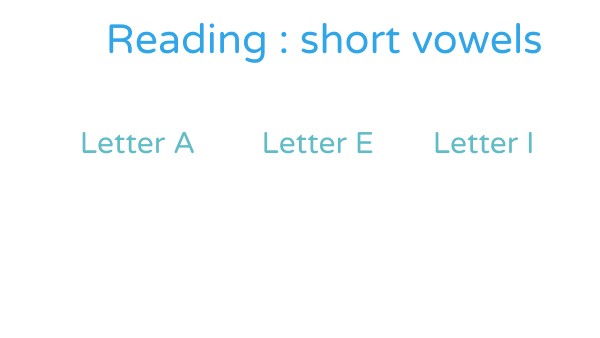 Reading - Short vowels