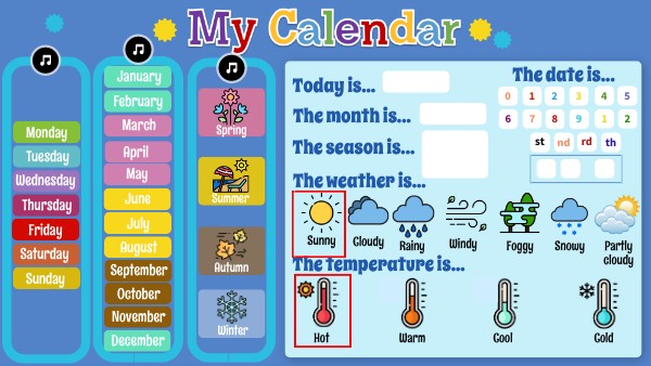 My Calendar 1st cycle