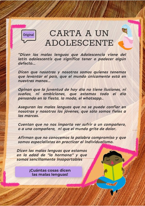 Carta a un adolescente | Genially