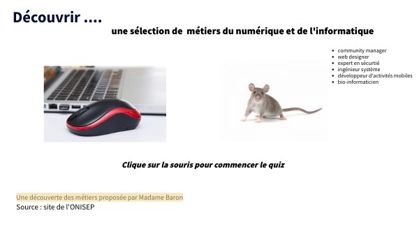 Découvrir les métiers du numérique et de l'informatique | Genially