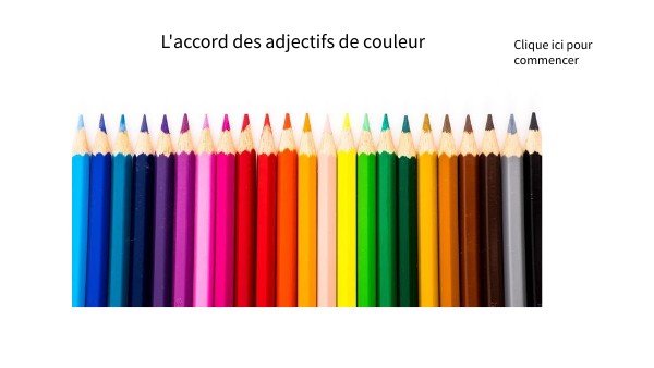 adjectifs de couleur | Genially