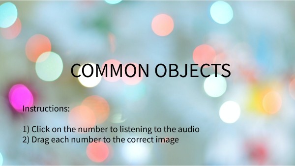 Common Objects | Genially