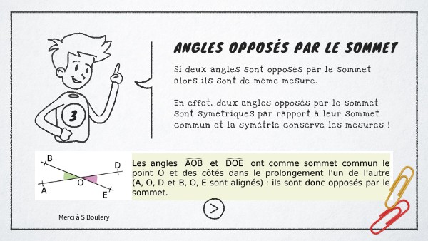 CV 5e angles opp sommet | Genially