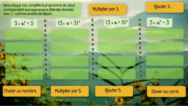 4CL Retrouver le programme de calcul | Genially