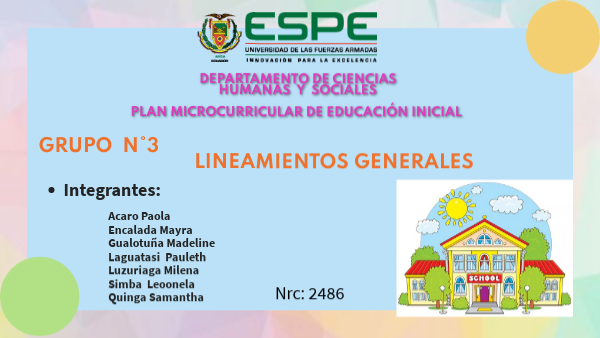 LINEAMIENTOS GENERALES