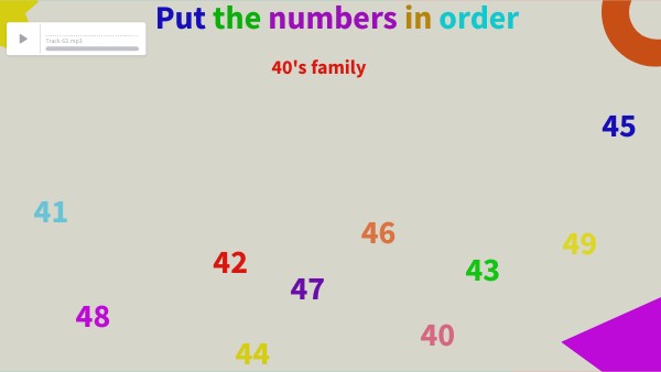 put the numbers in order